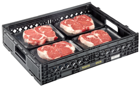 Plastic Meat Crates for the Meat Industry | Tosca Meat RPCs
